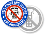 No Texting Signs - No Texting While Driving Signs