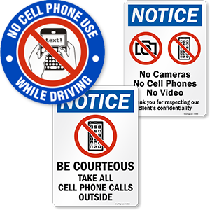 Turn Off Cell Phone Signs | Please Turn Off Your Cell Phone Signs