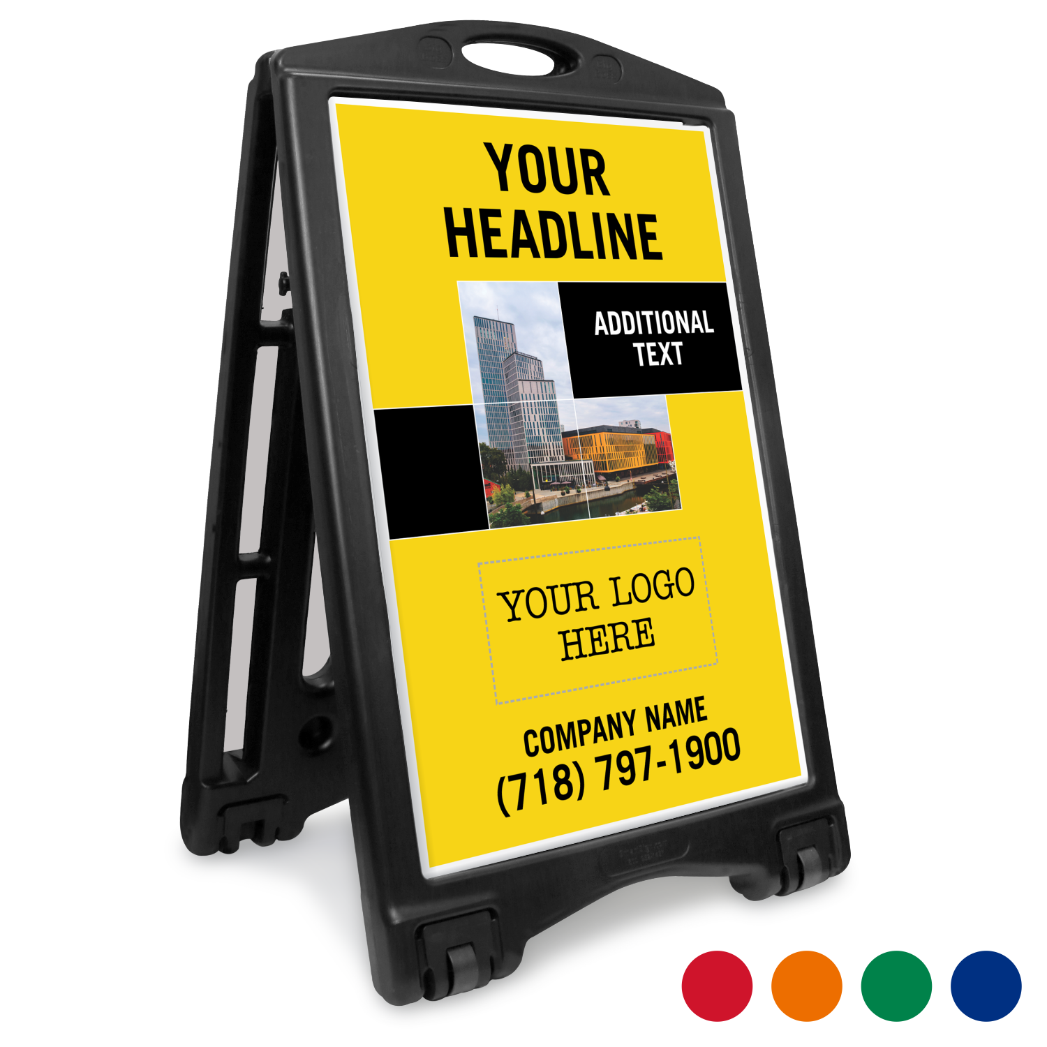 Add Headline Logo BigBoss Portable Custom Sidewalk Sign, SKU: K2-3572