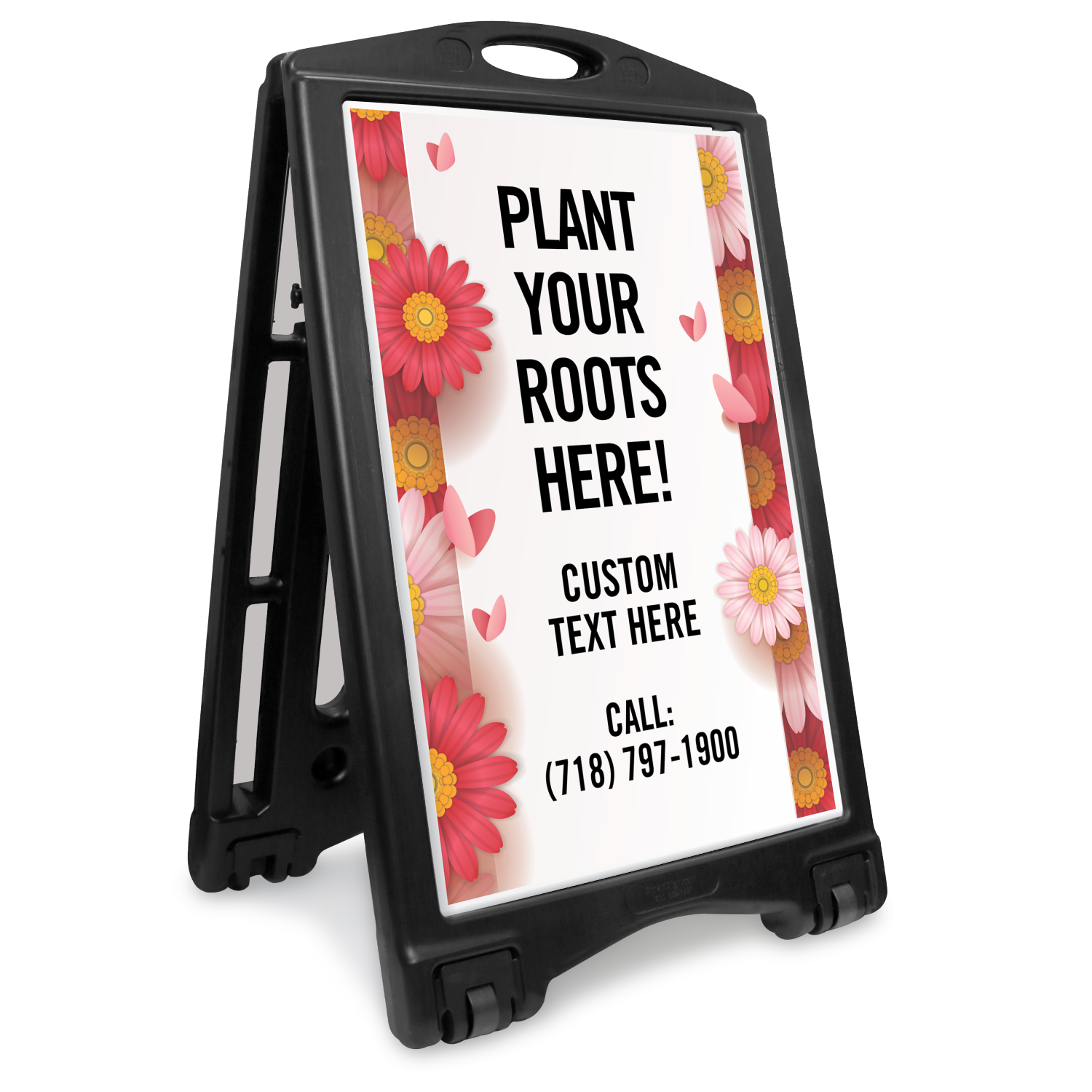 Plant Your Roots Here BigBoss Portable Custom Sidewalk Sign, SKU: K2-3531