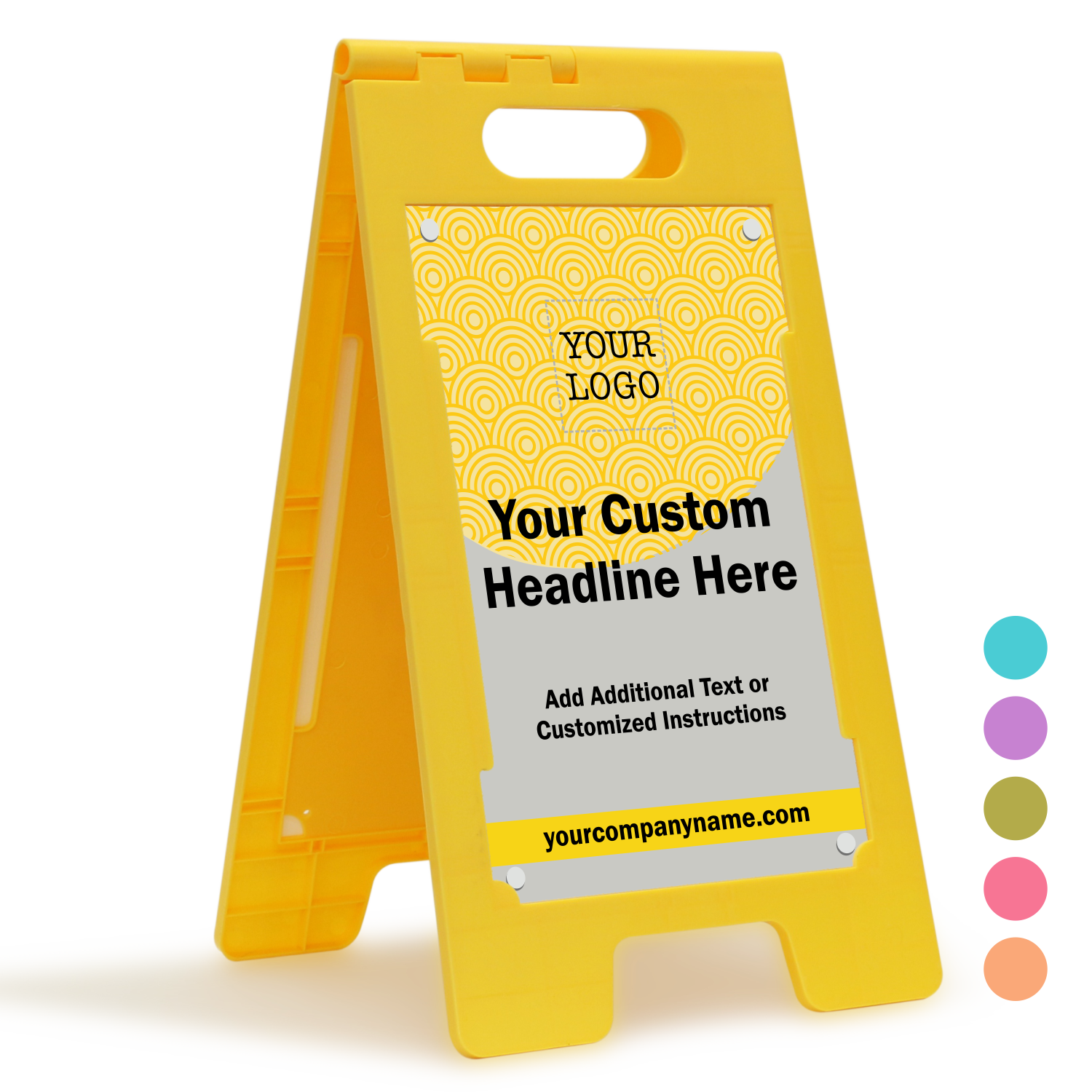 Add Logo Headline Custom Standing Floor Sign, SKU: SF-3197