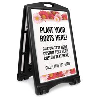 Plant Your Roots Here BigBoss Portable Custom Sidewalk Sign, SKU: K2-3532