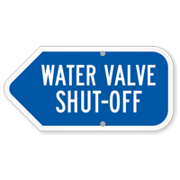 Water Valve Shut-Off Sign, SKU: K2-4949