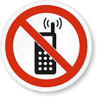 ISO P013 No Activated Phones Label SKU LB 0477