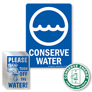 Help Conserve Turn Off Lights Signs, Energy Conservation Signs, SKU: S-1241