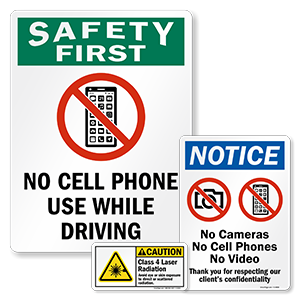 No Cell Phone Signs For Hospitals & Medical Centers
